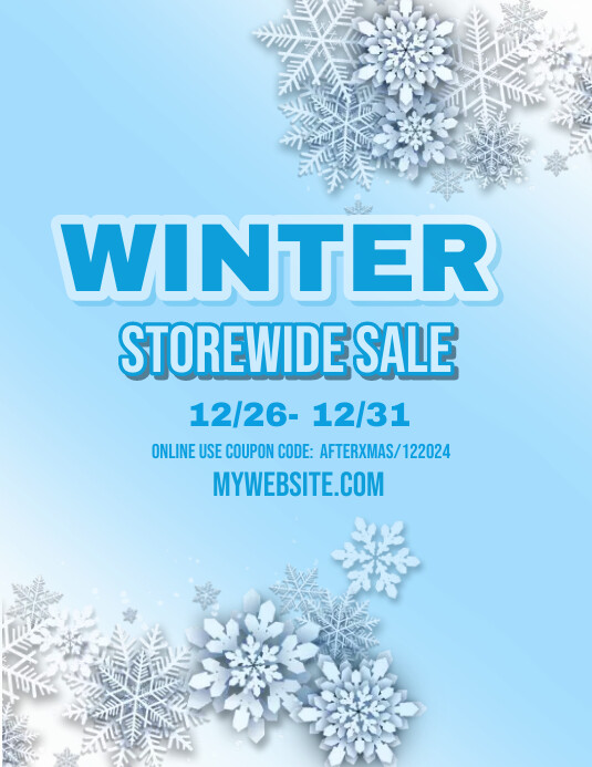 Winter Sales Event Template | PosterMyWall