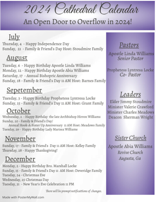 Calendar (1) | PosterMyWall