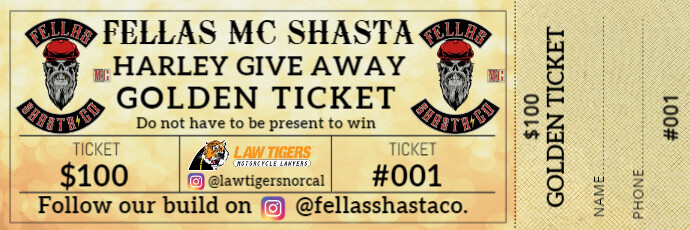 Gold Printable Raffle Ticket Design Template | PosterMyWall