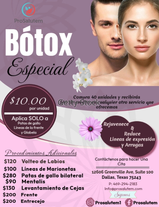 Spanish Botox Handout | PosterMyWall