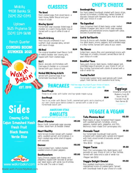 WB MENU | PosterMyWall