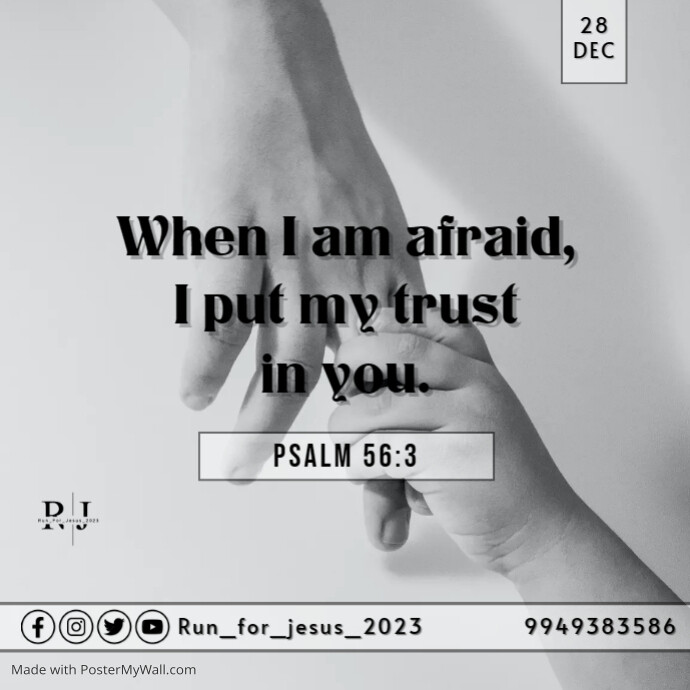 Bible Verse Psalm 56:3 | PosterMyWall