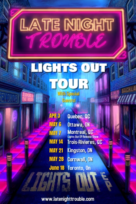2022 Lights Out Tour Poster (No Venue) | PosterMyWall