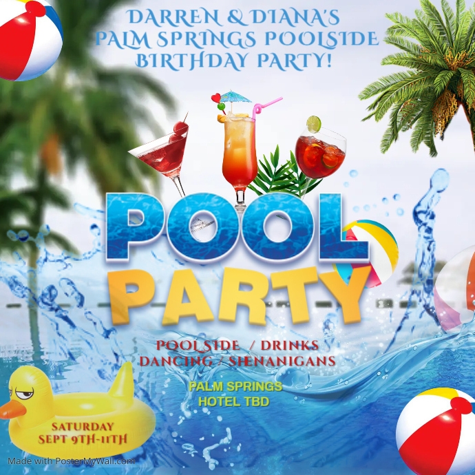 D-DUB road trip Pool Party | PosterMyWall
