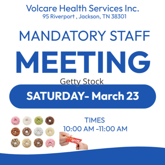 Staff Meeting Notice Communication | PosterMyWall