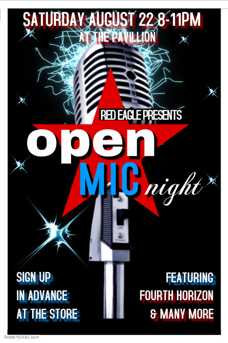 A New Poster OPEN MIKE | PosterMyWall