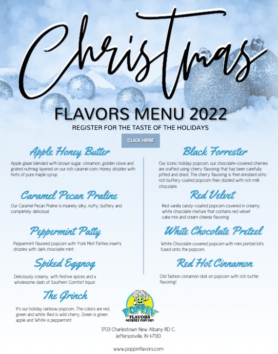 Christmas Menu 2022 | PosterMyWall