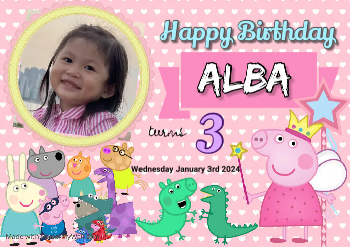 happy birthday a4 | PosterMyWall