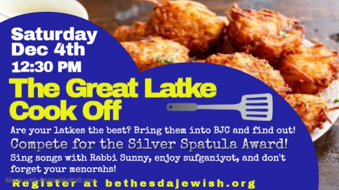 Copy of Great Latke Cook Off Slider | PosterMyWall