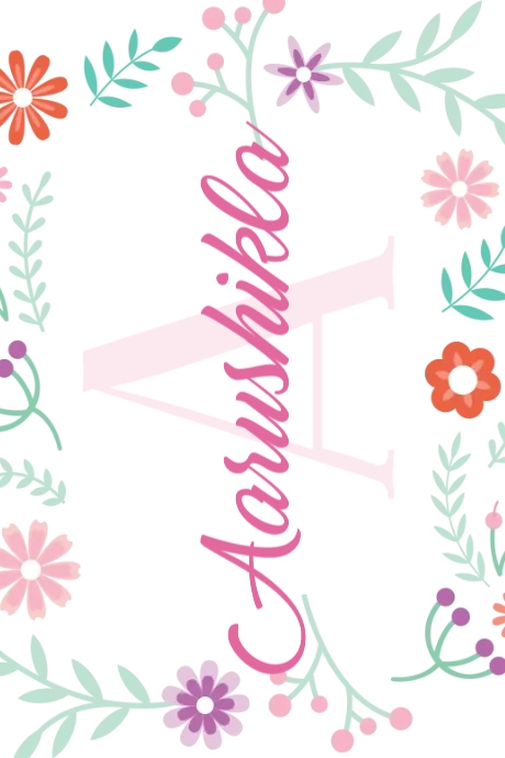 Floral Name Poster | PosterMyWall