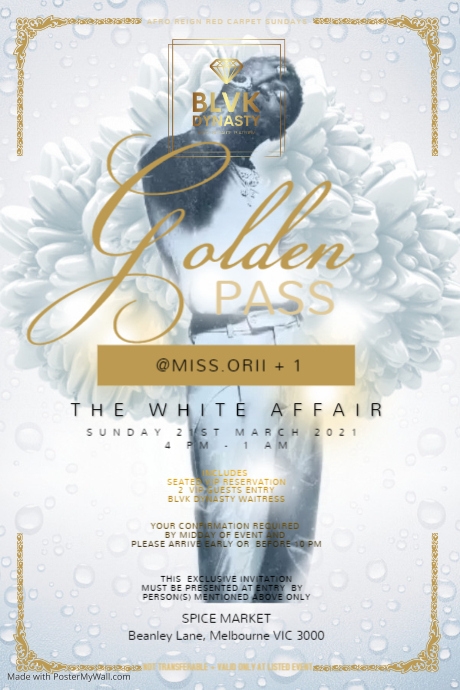 Copy of Copy of Copy of Gold Night Vip Glam Event Flyer Template ...
