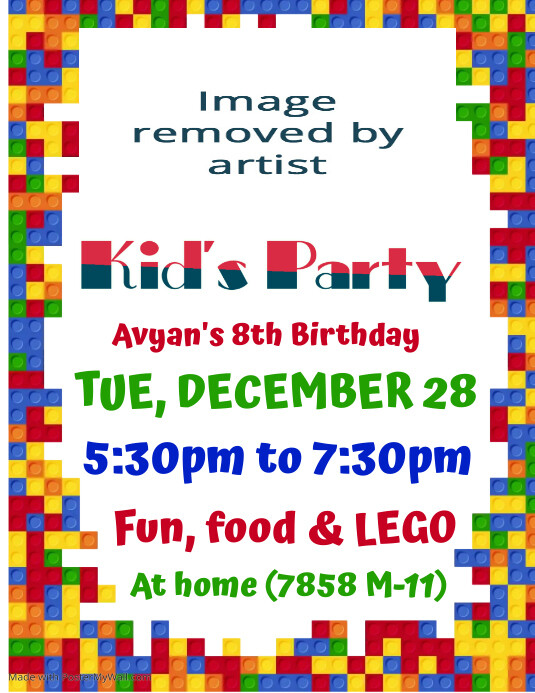 Copy of Lego Party Flyer Template | PosterMyWall