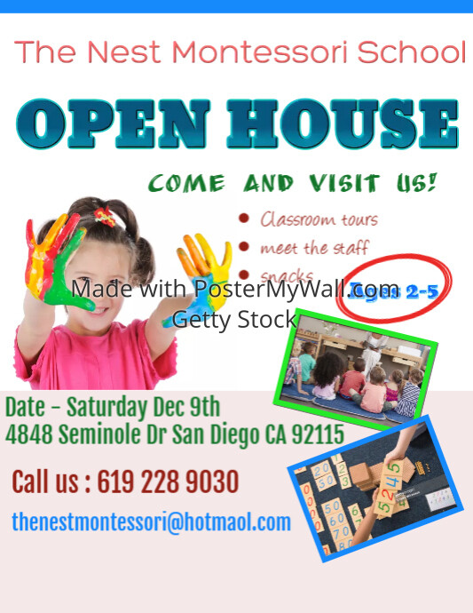 Preschool open house | PosterMyWall