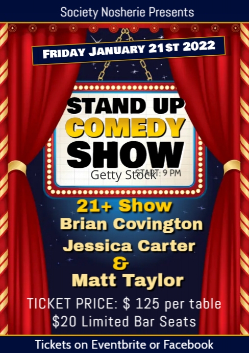 Copy of Copy of Comedy Show Night Comedian Stand up Ad | PosterMyWall