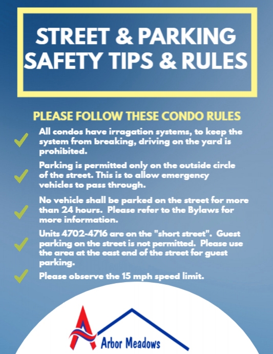 AMC Streets and Parking Flyer | PosterMyWall