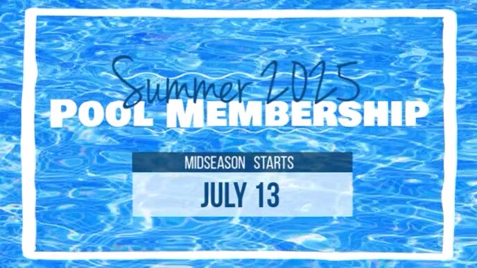 mid season pool membership | PosterMyWall