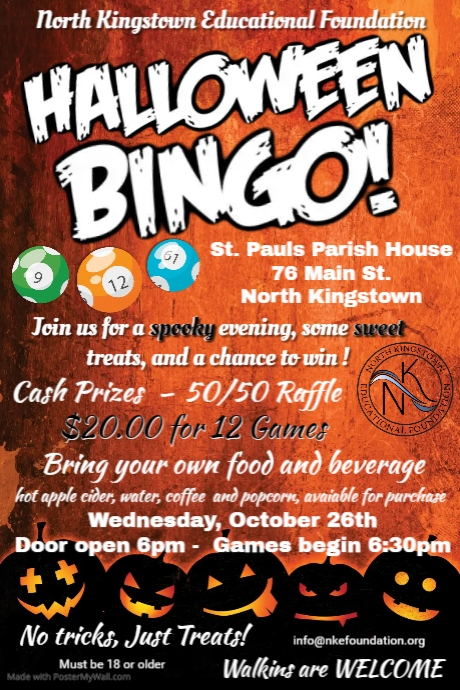 Halloween Bingo and Pool Party Poster Template | PosterMyWall