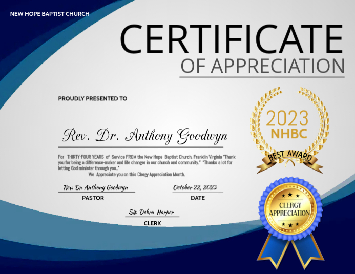 New Hope CERTIFICATE | PosterMyWall