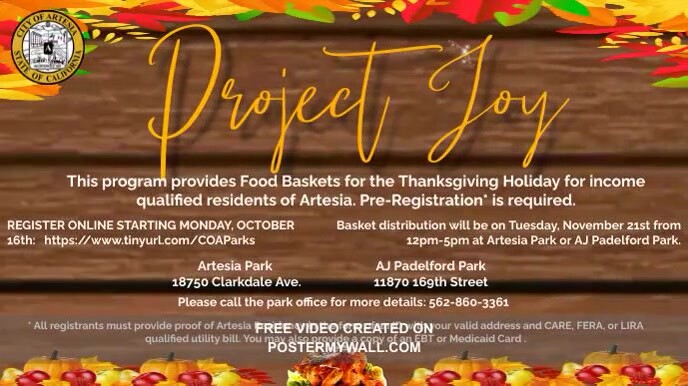 Project Joy Thanksgiving 2023 Front TV | PosterMyWall