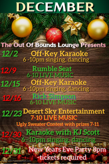 December Calendar of Events | PosterMyWall