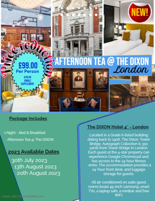Afternoon Tea at The DIXON - Late Availability Price Reduction | PosterMyWall