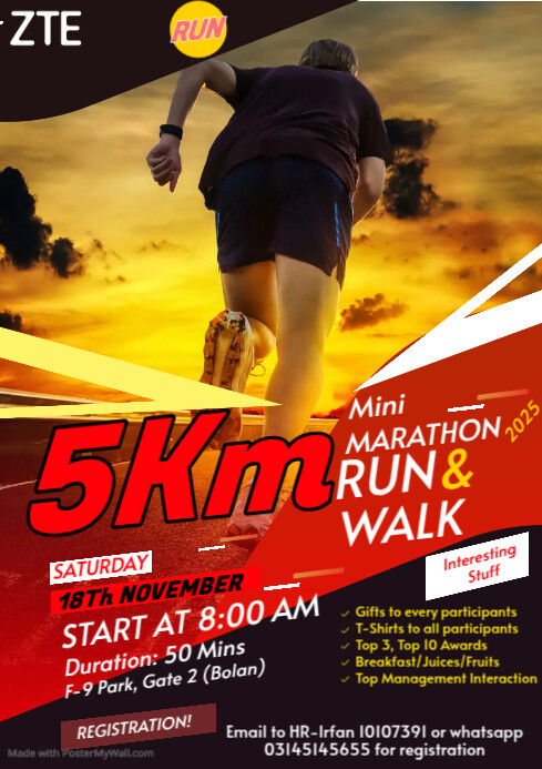 Mini Marathon 2023 ZTE | PosterMyWall