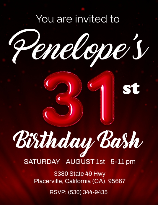 31st birthday Template | PosterMyWall