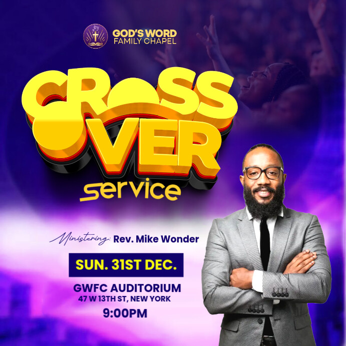 31st Crossover church flyer Template | PosterMyWall