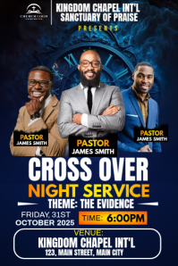 31st crossover night church service 2026 Template | PosterMyWall