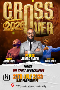 Modèle 31st crossover night church service 2026 | PosterMyWall