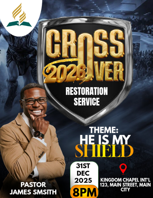 31st crossover night church service 2026 Template | PosterMyWall