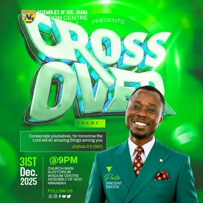 Plantilla de 31st crossover night church service | PosterMyWall