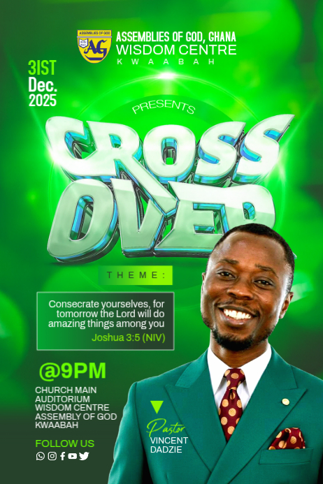 31st crossover night church service Template | PosterMyWall