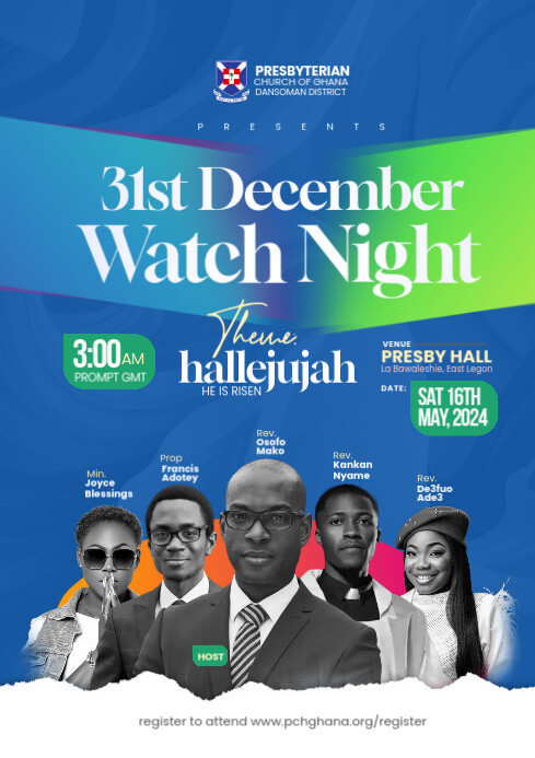 Plantilla de 31st December Watch Night Service | PosterMyWall