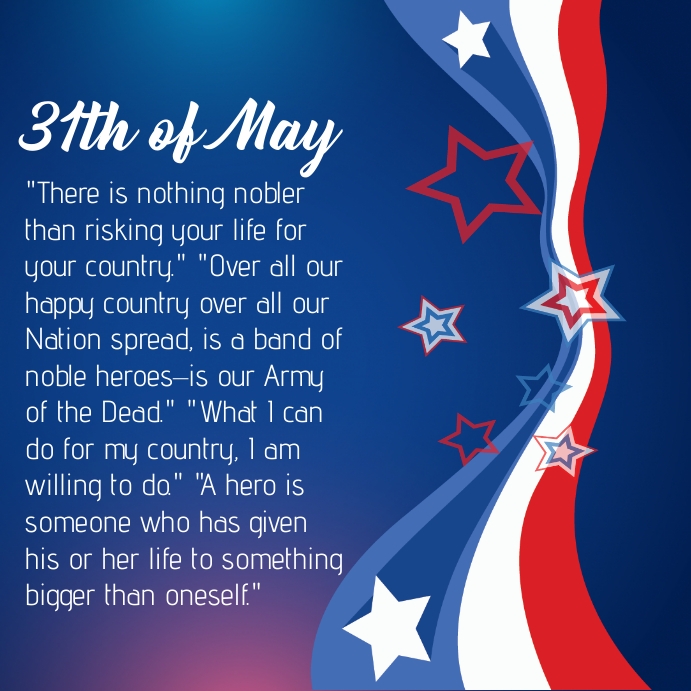 Copy of 31th of May Memorial Day | PosterMyWall