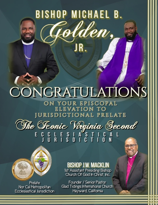 Bishop Michael Golden, Jr. Episcopal Ad (1) | PosterMyWall