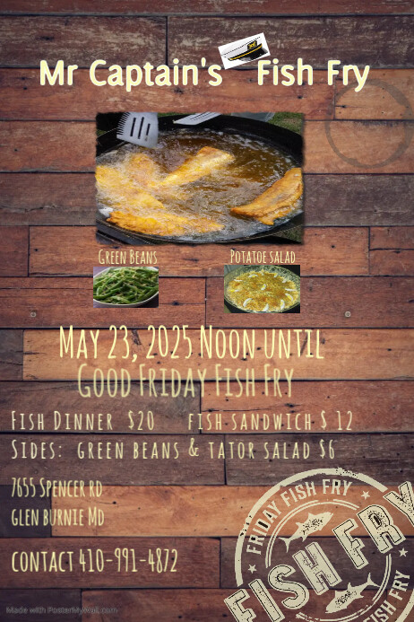 Fish Fry Food Restaurant Special Seafood Party Reunion | PosterMyWall