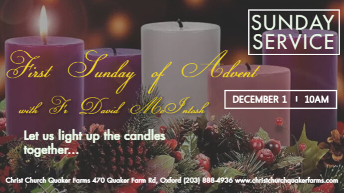 advent Sunday service | PosterMyWall