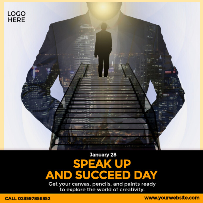 Copy of Speak Up and Succeed Day | PosterMyWall