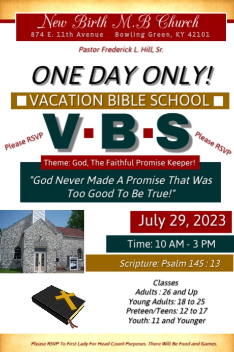 Vacation Bible School | PosterMyWall
