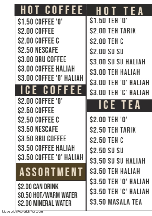 Copy of Copy of Copy of Copy of Copy of Simple Restaurant Menu Template ...