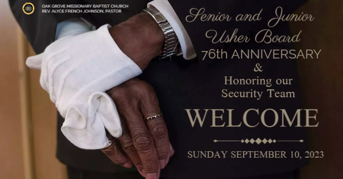 USHER BOARD Facebook | PosterMyWall