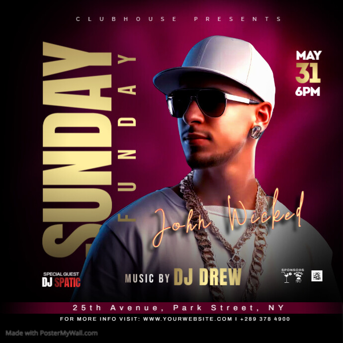 sunday funday party | PosterMyWall