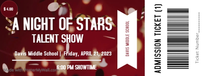 Copy talent show Ticket 2 | PosterMyWall