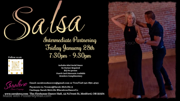 Intermediate Salsa Fridays - Jan 21 | PosterMyWall