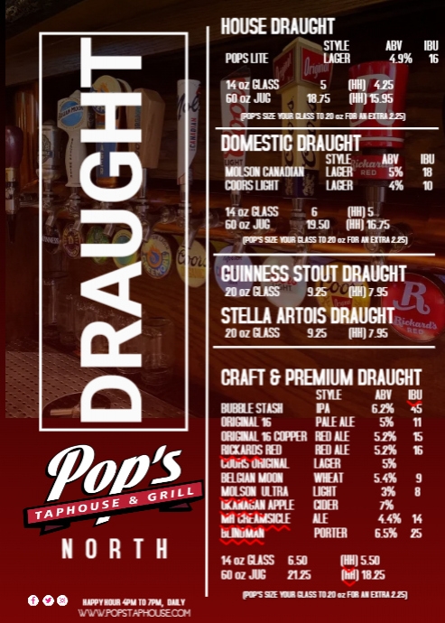 Copy of Copy of POPS DRINK MENU 3 | PosterMyWall