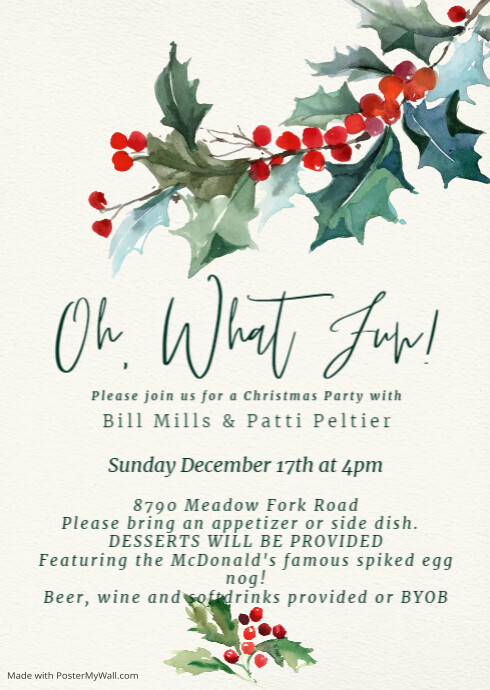 Oh, What Fun! Holiday Gathering | PosterMyWall