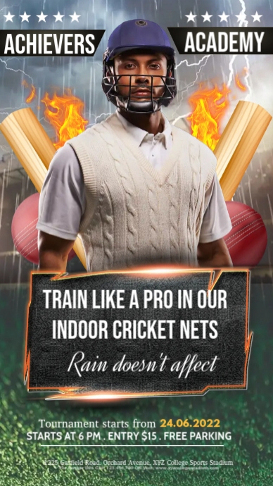 Copy of cricket | PosterMyWall