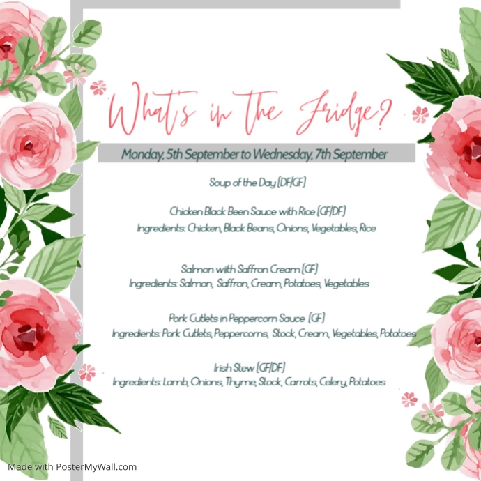 Copy of Copy of Copy of What's in Fridge | PosterMyWall