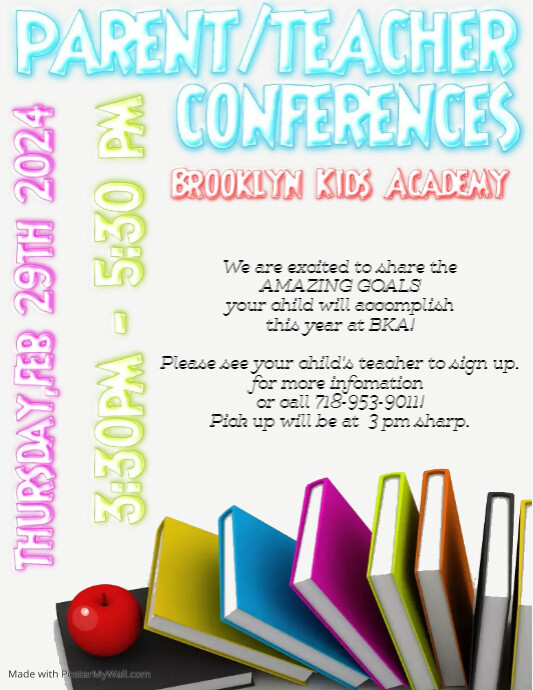 Parent/Teacher Conferences | PosterMyWall